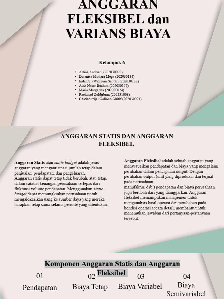 Perbandingan Anggaran Fleksibel dan Statis | PDF | Pengelolaan Keuangan ...