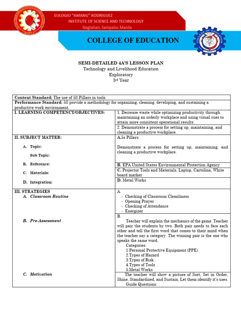 Semi Detailed Lesson Plan | PDF | Lesson Plan | Teachers