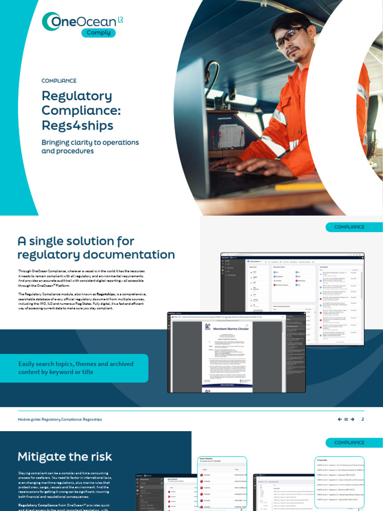LROneOcean RegulatoryComplianceModuleGuide Regs4ships | PDF ...