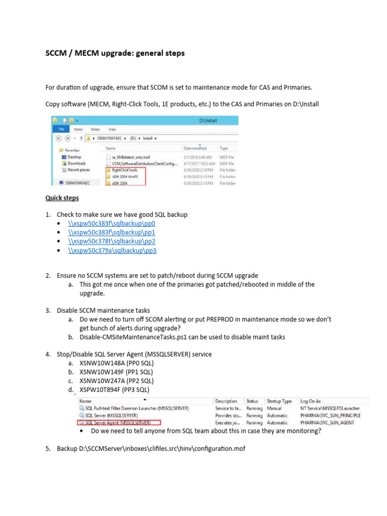 SCCM/MECM Upgrade Steps Guide | PDF | Windows Registry | Computing ...