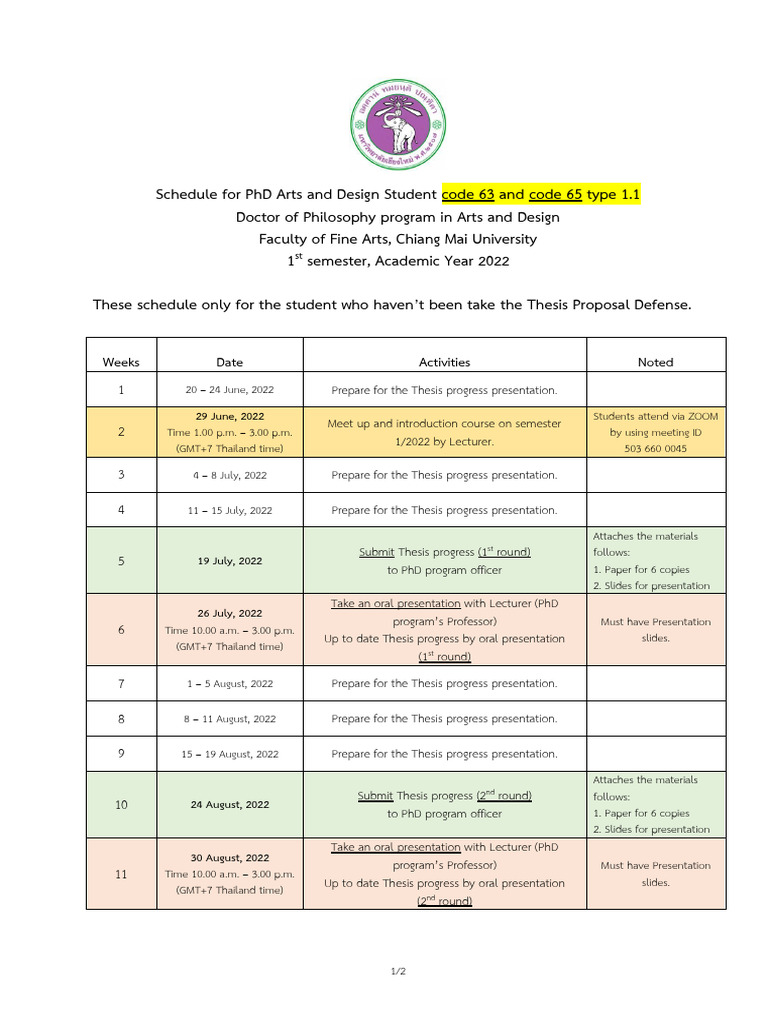 Type1.1 - Schedule For Student Code 63 - 65 - Type 1.1 - Foreign ...