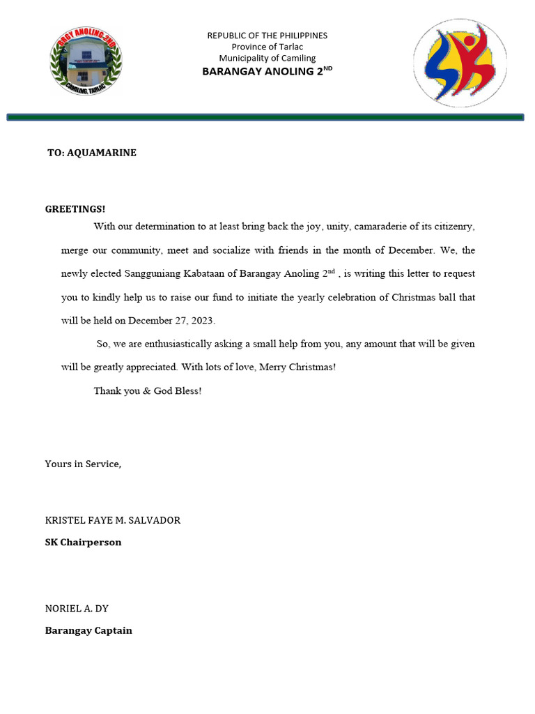 Solicitation Letter | PDF