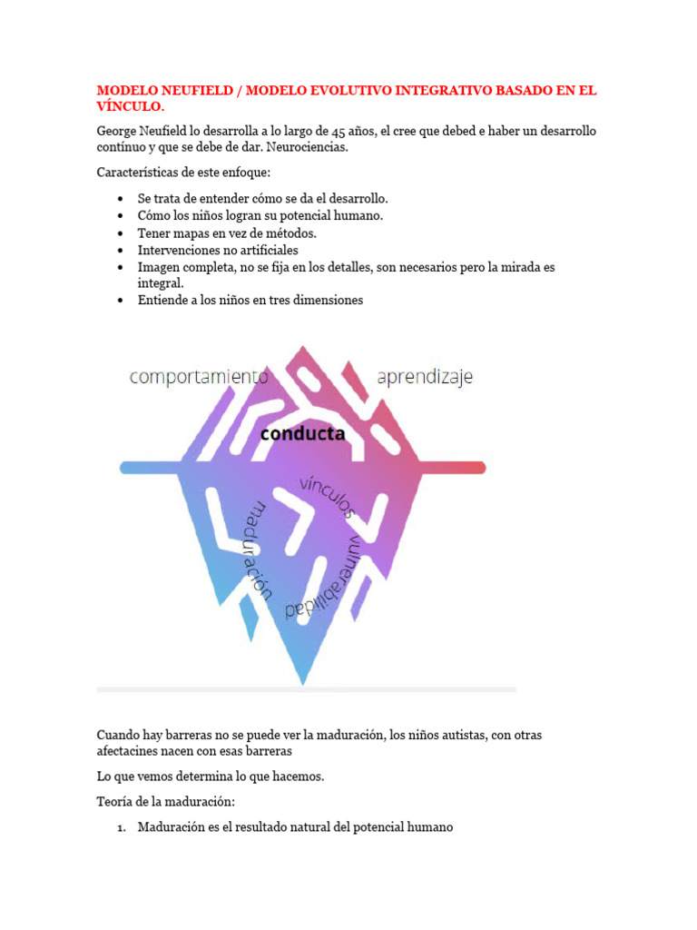 Modelo Neufield: Vínculo y Desarrollo Infantil | PDF | Teoría de apego ...