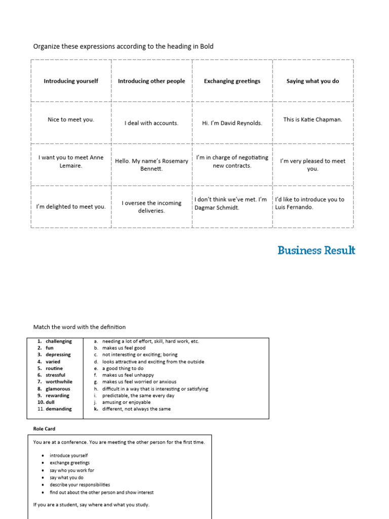 Speaking Activity 1 | PDF