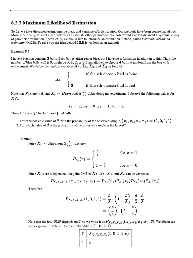 Maximum Likelihood Estimation | PDF | Estimation Theory | Probability