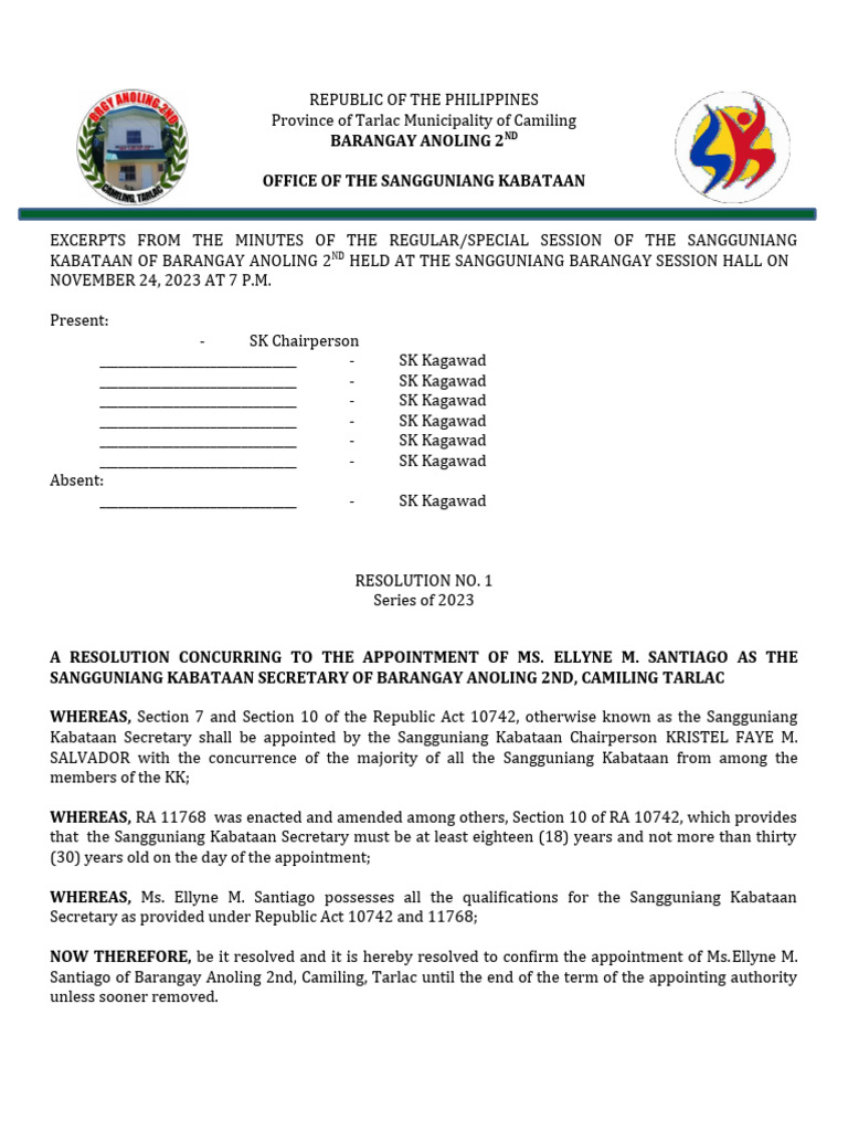 Sec Reso | PDF | Government | Philippines