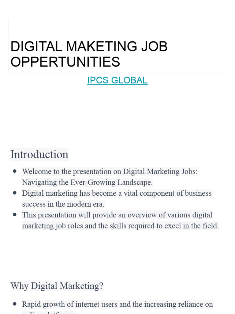 Ipcs Global Pdf Digital Marketing Search Engine Optimization
