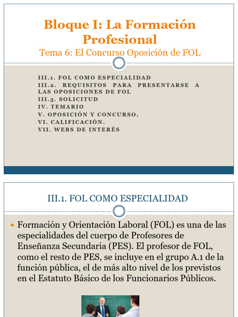 Tema 6 - Enseñanza - FOL | PDF | Plan de estudios | Evaluación