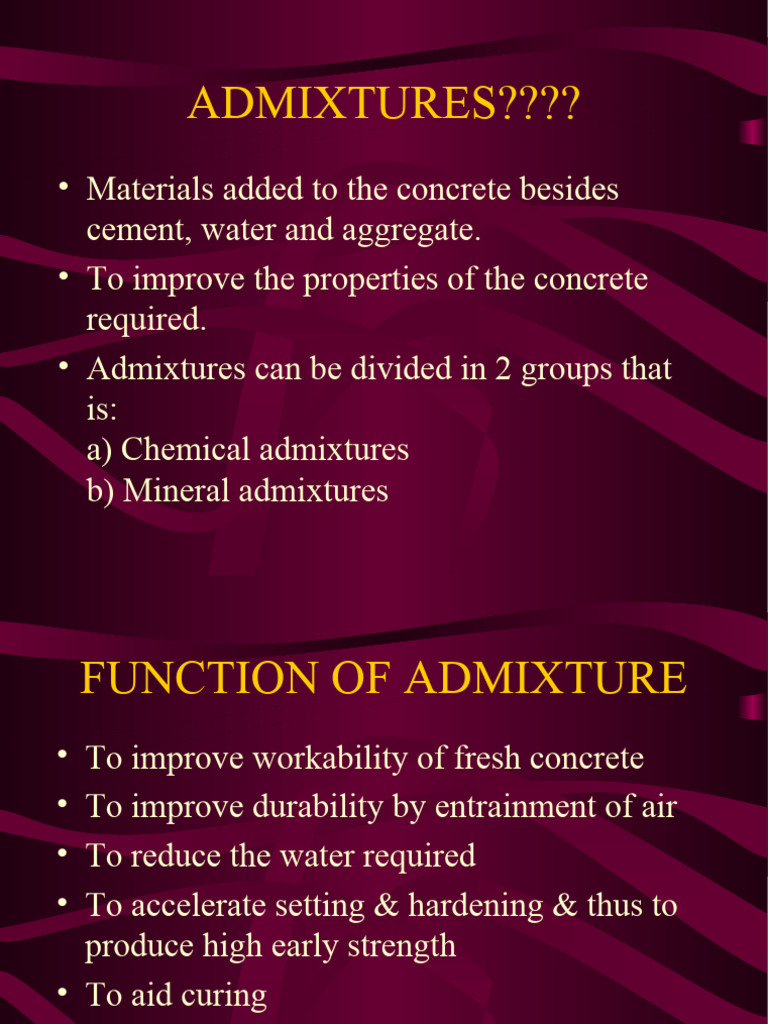 1.8 Admixture | PDF | Concrete | Cement