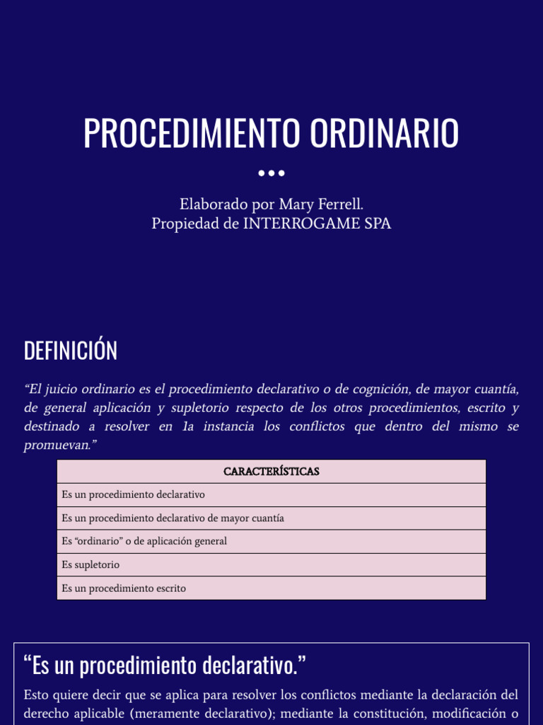 Procedimiento Ordinario | PDF | Demanda judicial | Sentencia (ley)