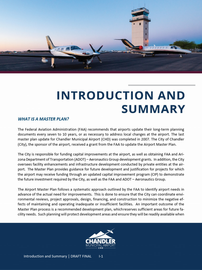 City of Chandler Airport Master Plan Intro Dec 2021 | PDF | Airport ...