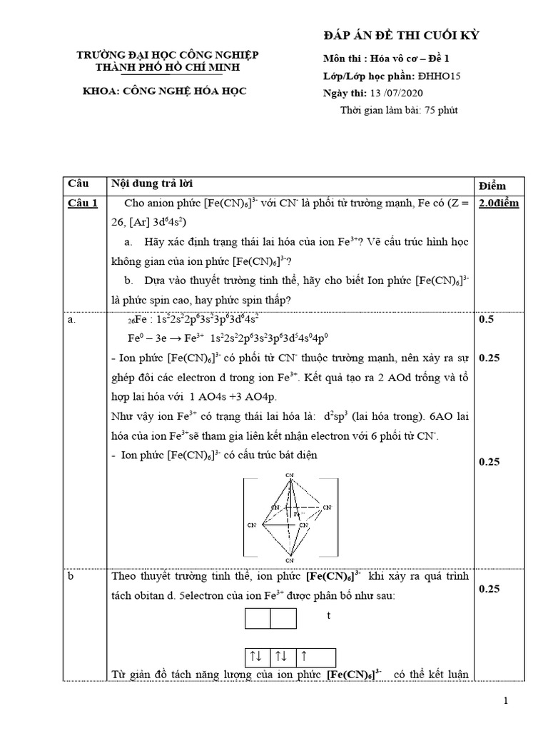 Dap An de Thi HVC Hkii 2019 2020 de 1 | PDF