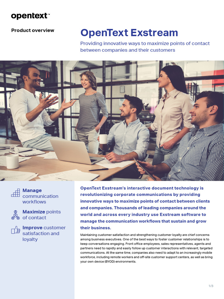 Opentext Exstream Interactive Overview Pdf World Wide Web Internet And Web