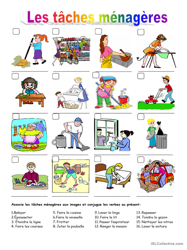Les Tâches Ménagères (Exercises) | PDF | Affaires | Droit