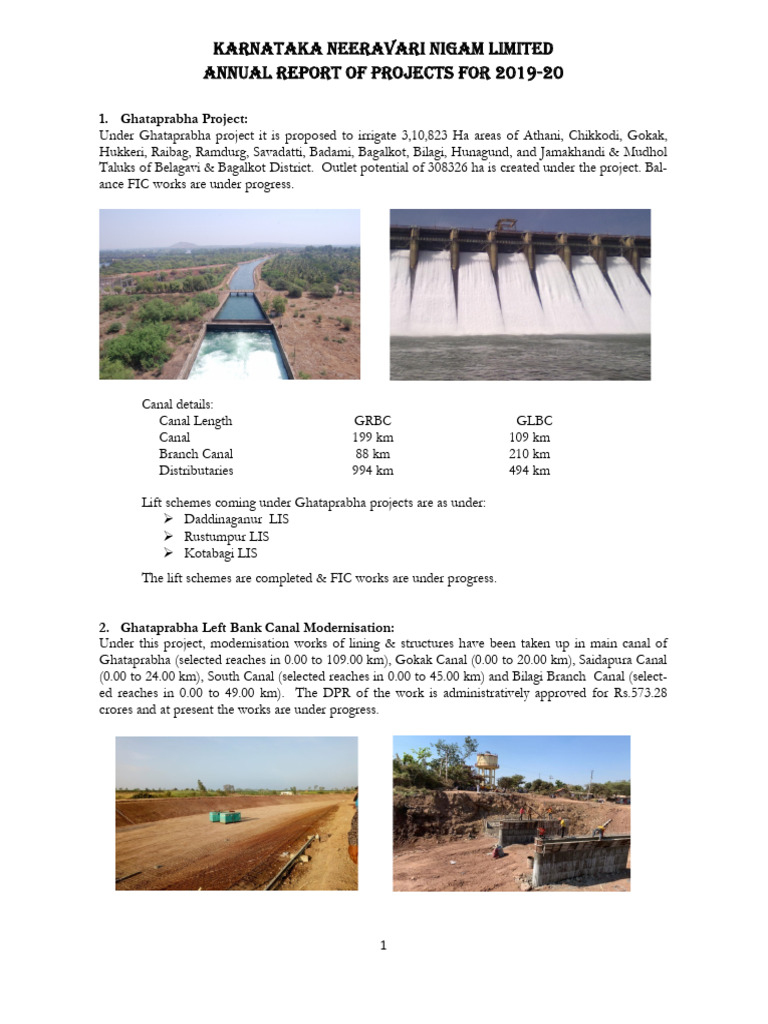 Karnataka Irrigation Projects Overview | PDF | Environment ...