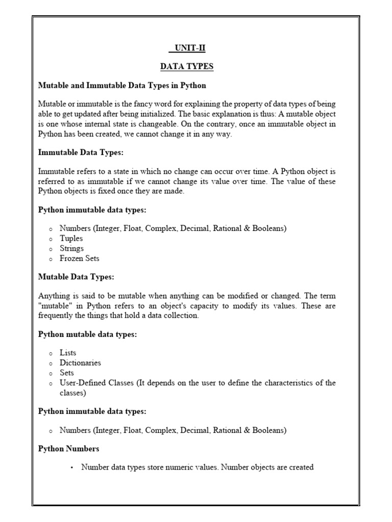 Unit Ii | PDF | Parameter (Computer Programming) | Boolean Data Type