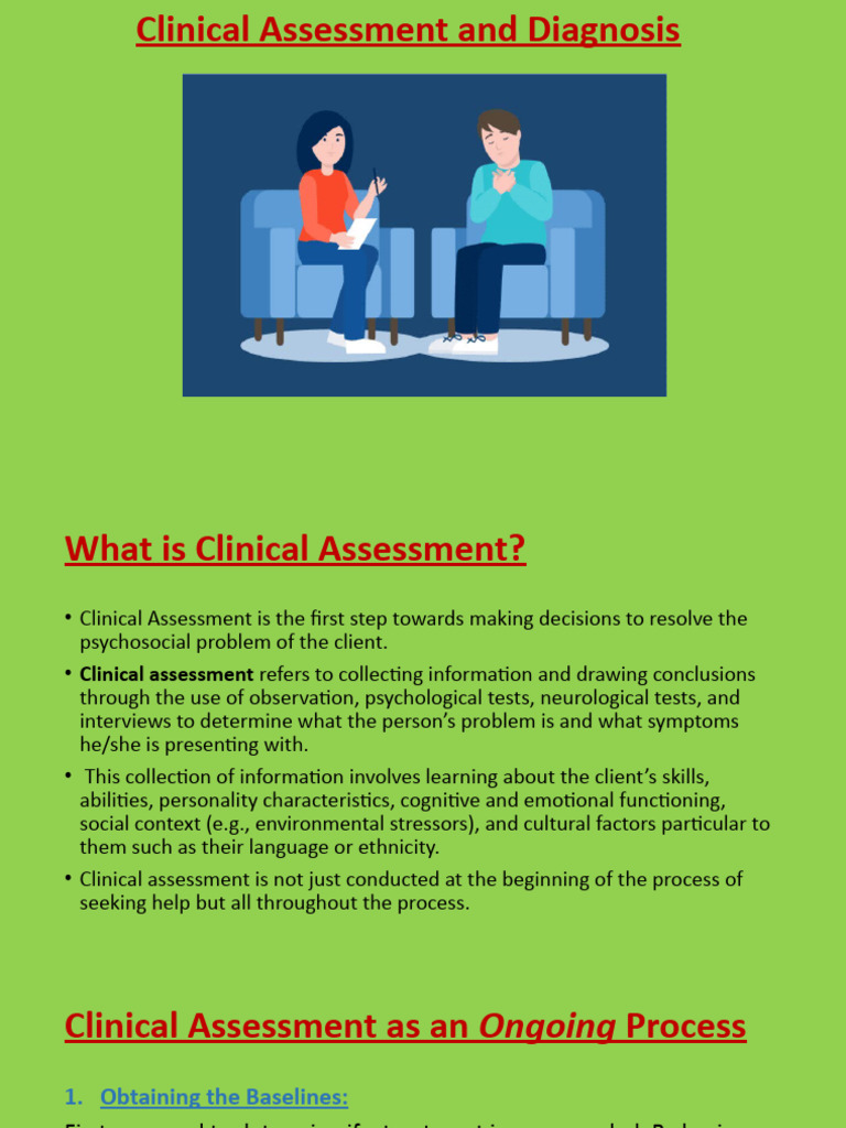 Clinical Assessment and Diagnosis | PDF | Diagnostic And Statistical ...