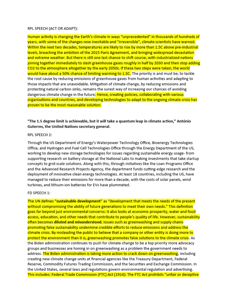 RPL 1 | PDF | Climate Change | Sustainable Energy
