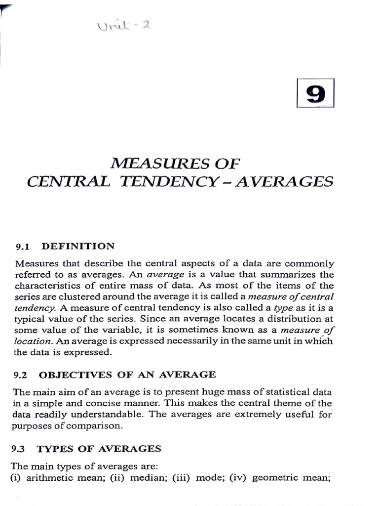 Biostatistics Unit 2 Pdf Coefficient Of Variation Mean