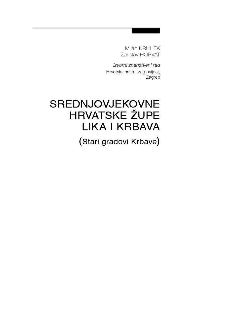 Kruhek Horvat - Lika I Krbava | PDF