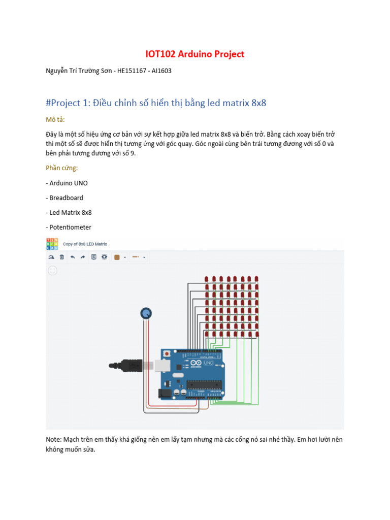 IOT102 Arduino Project | PDF