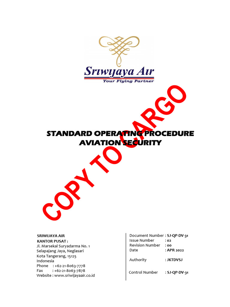 Prosedur Pemeriksaan Keamanan Kargo Dan Pos | PDF