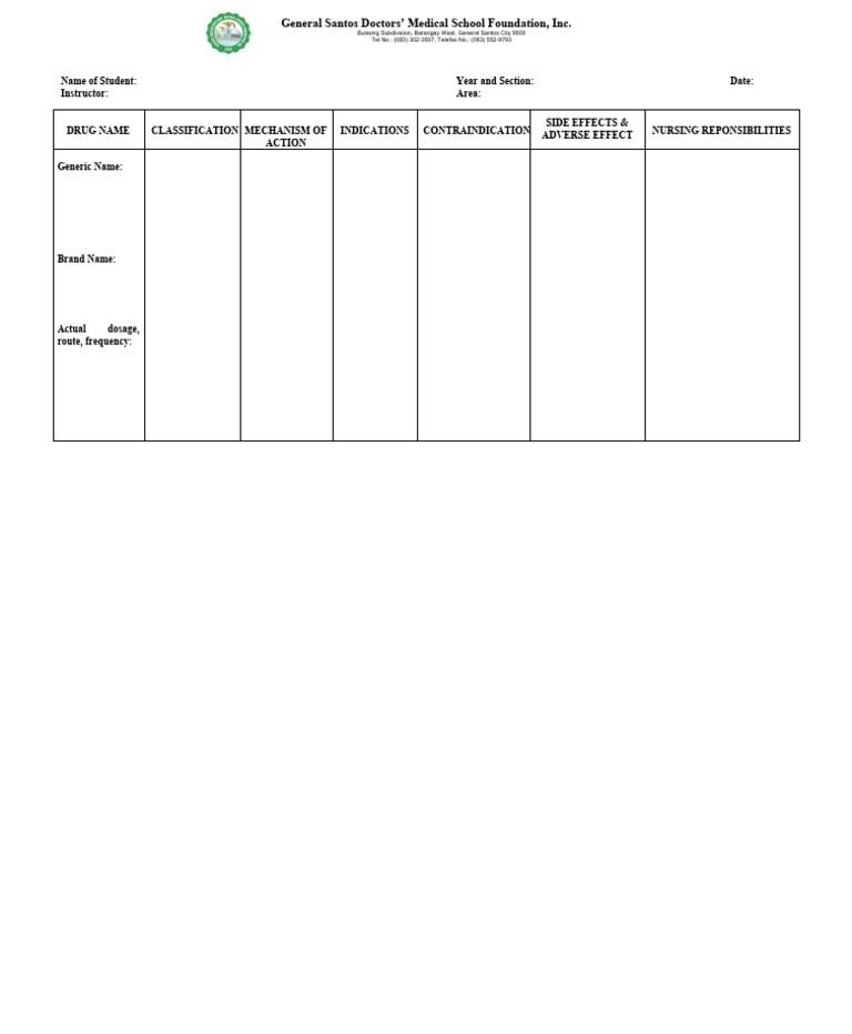 Drug Study Forms | PDF