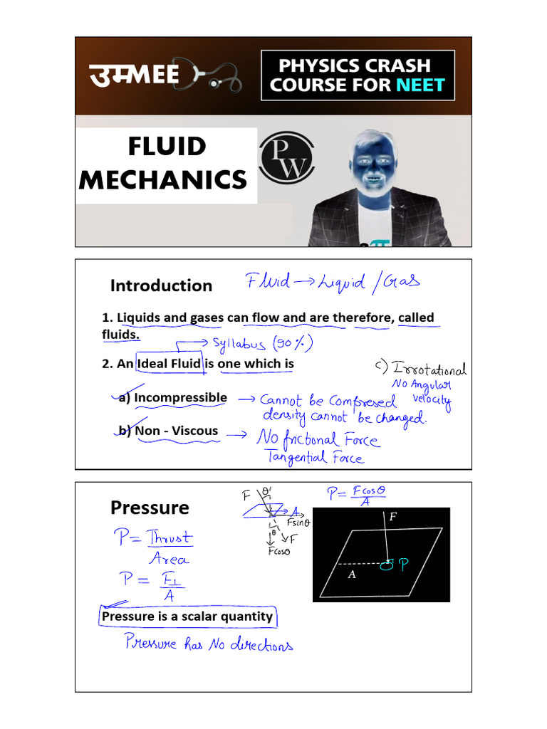 Fluids Notes 223 | PDF | Fluid Dynamics | Viscosity