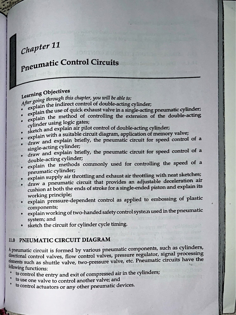 CH-11 - Pneumatic Control Circuits | PDF | Valve | Actuator