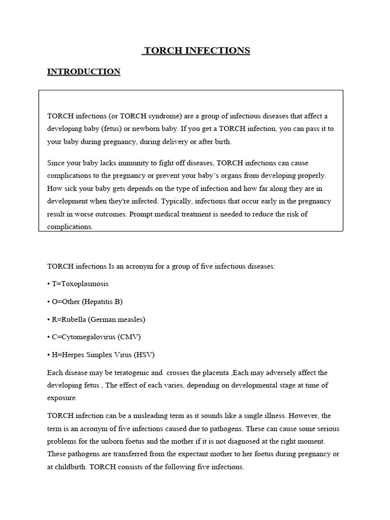 3.torch Infections | PDF | Herpes Simplex | Hepatitis B