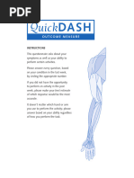 DASH Questionnaire Guide | PDF