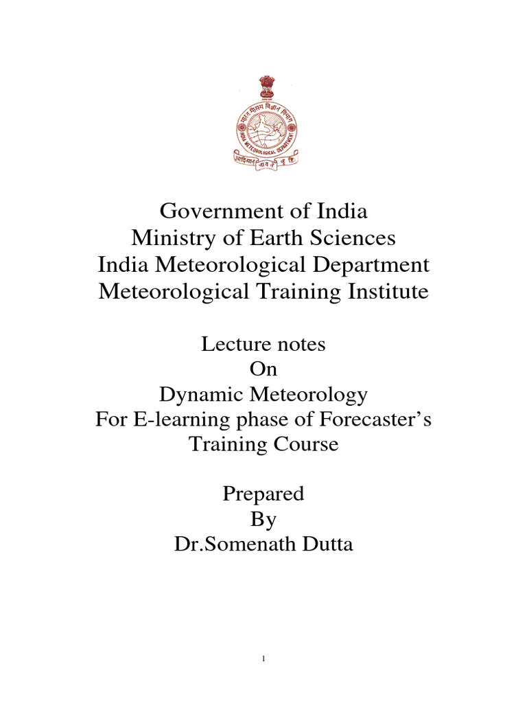 LN - 10 - 48 - Dynamic Meteorology | PDF | Numerical Weather Prediction ...