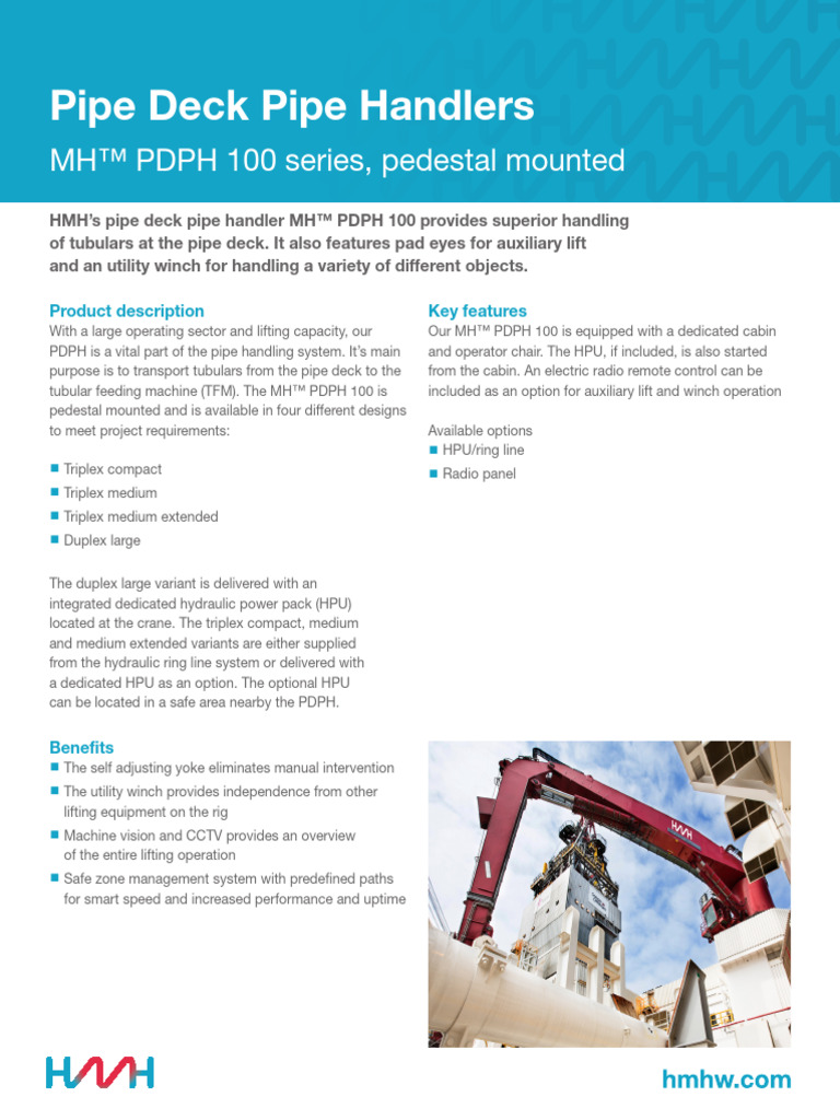 Pipe Deck Pipe Handlers | Download Free PDF | Elevator | Vehicles