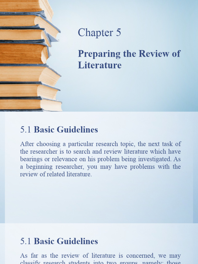 Chapter 5 Preparing of The Review Literature | PDF | Bibliography | Books