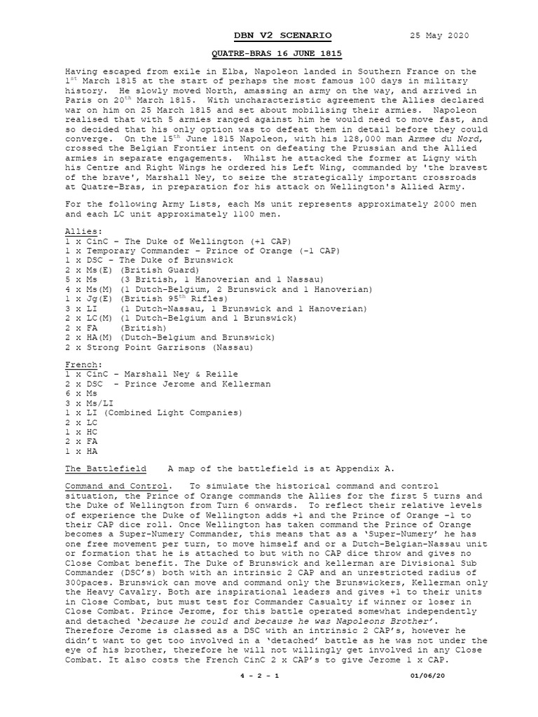 Quatre Bras 1815 | PDF | 2nd Millennium Conflicts | Battles
