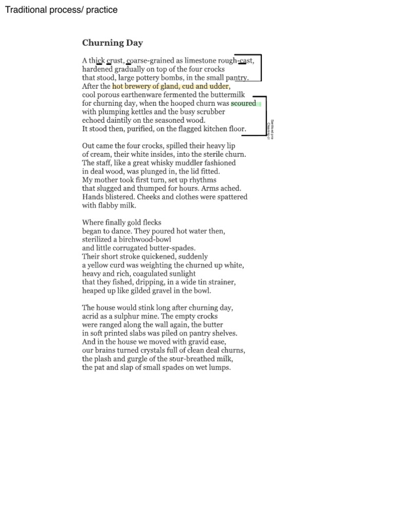 Churning Day Poem | PDF | Wellness