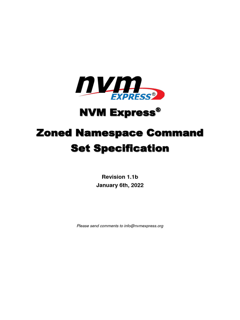NVM Zoned Namespace Command Set Specification 1.1b 2022.01.05 Ratified ...