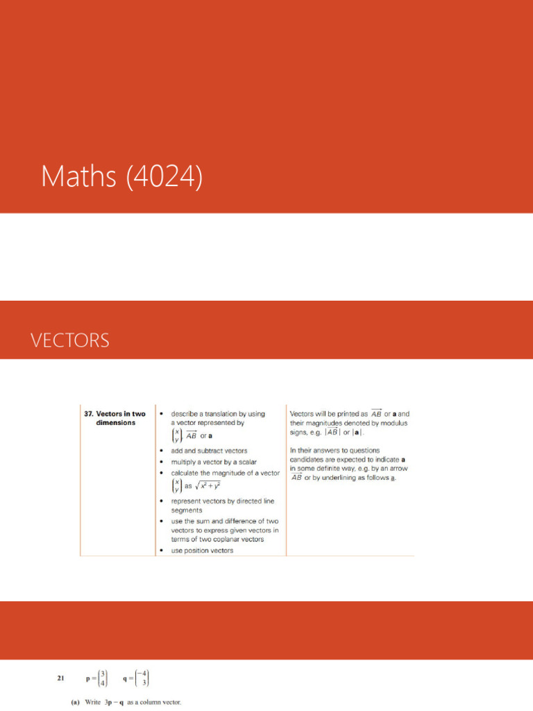 Vectors | PDF