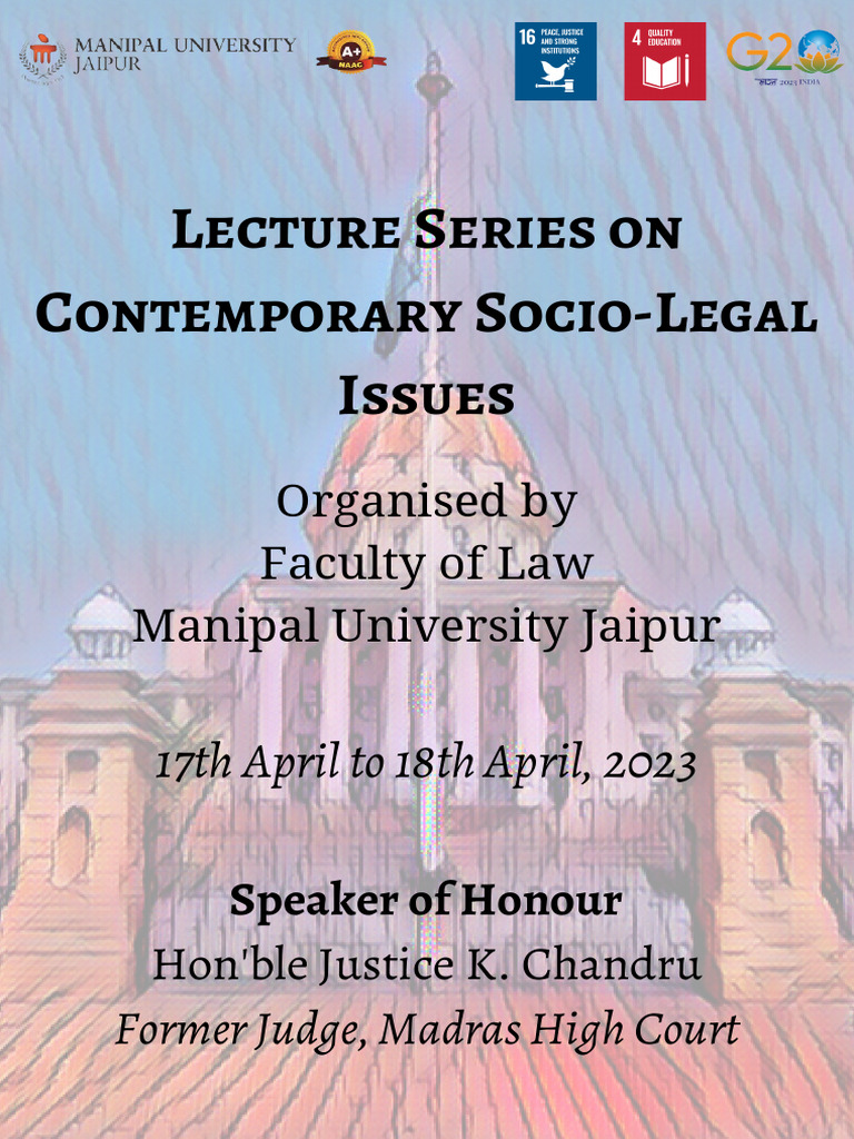 Justice Chandru Lecture Series 2023 | PDF | Law School | Social Exclusion