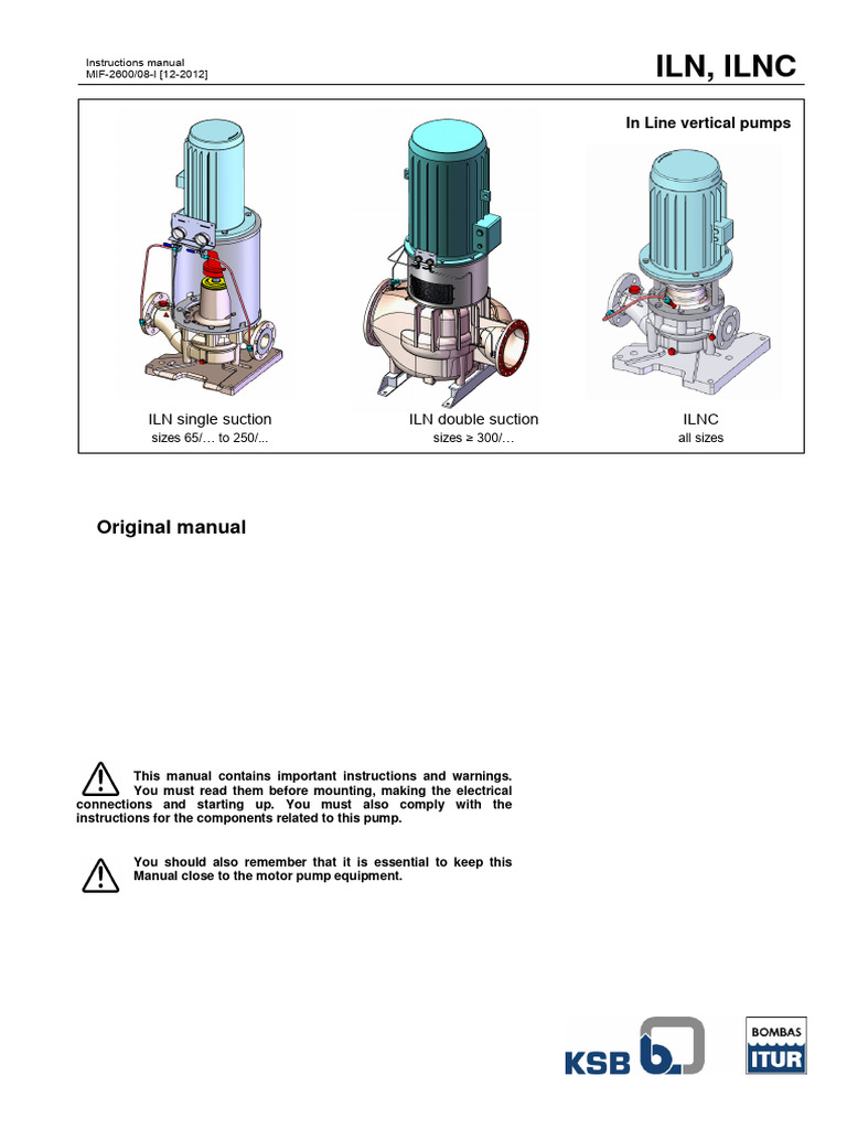 KSB PUMPS-2 | PDF | Pump | Electric Motor
