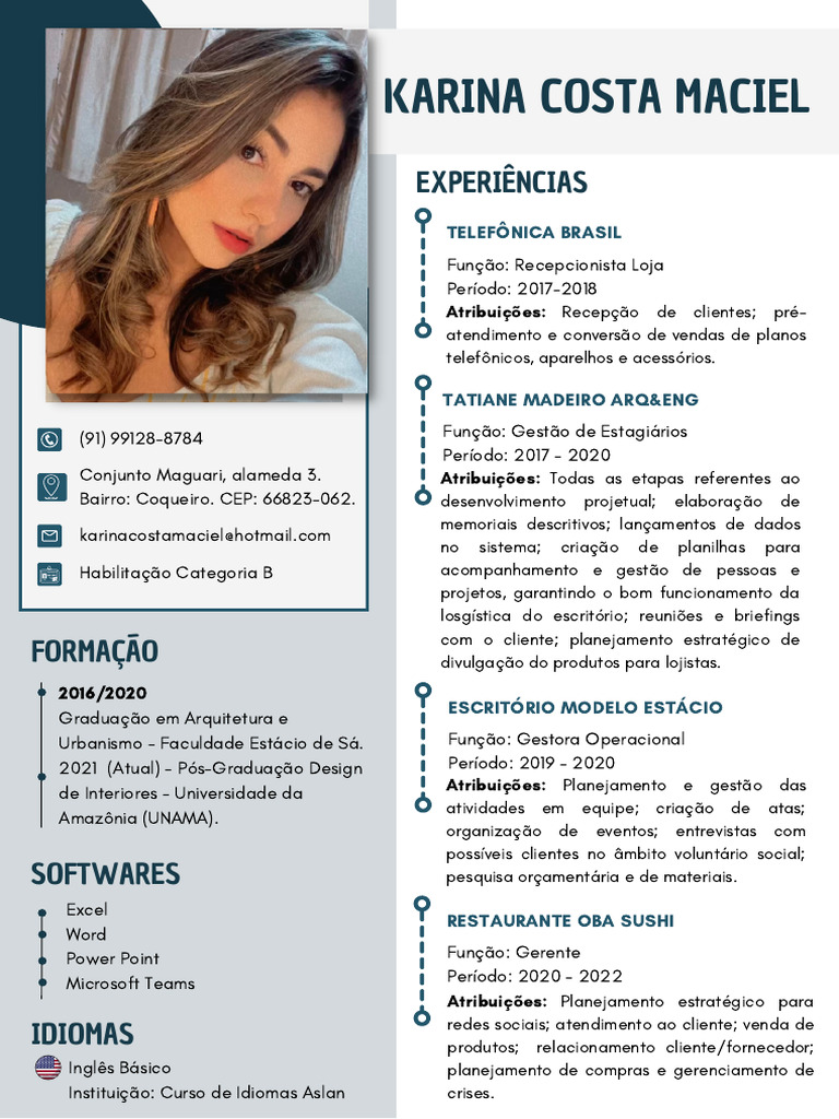 CV - Karina Maciel | PDF | Business | Informática