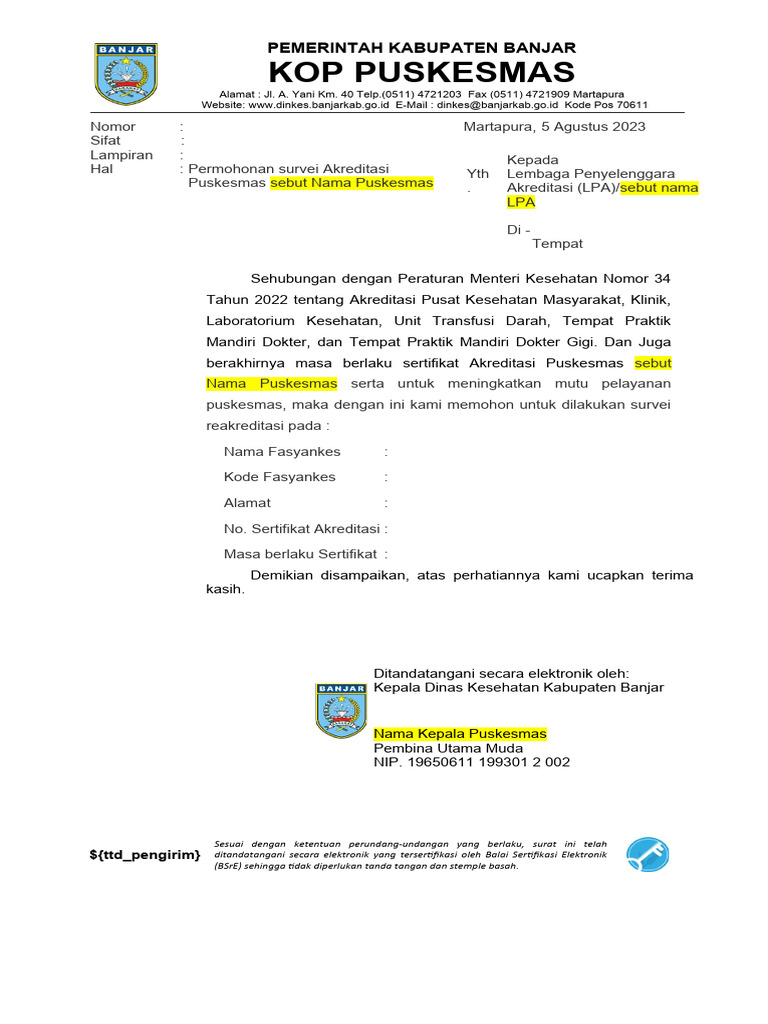 Contoh Surat Usulan PKM Ke LPA | PDF