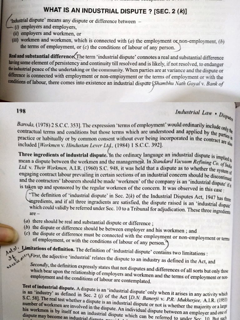 Industrial Dispute Defi | PDF | Trade Union | Strike Action