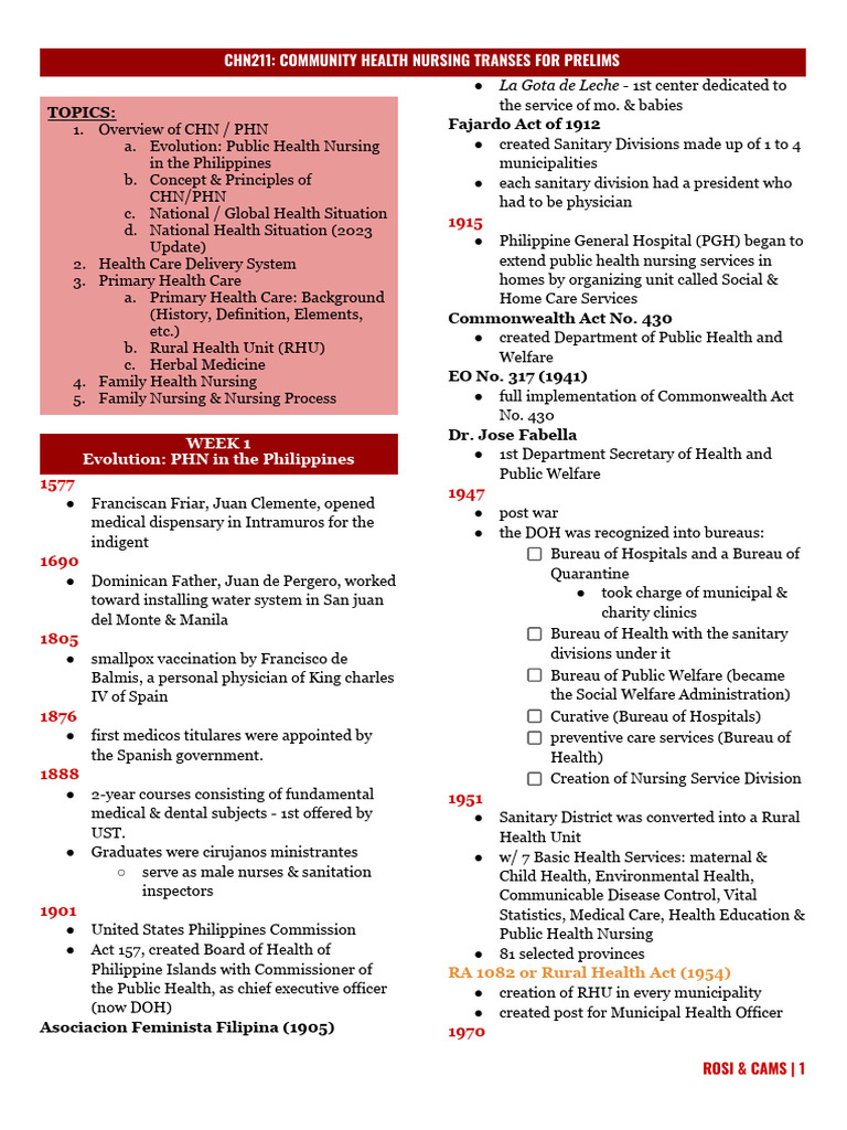 Chn211 Transes - Prelims | PDF | Maternal Death | Health Care