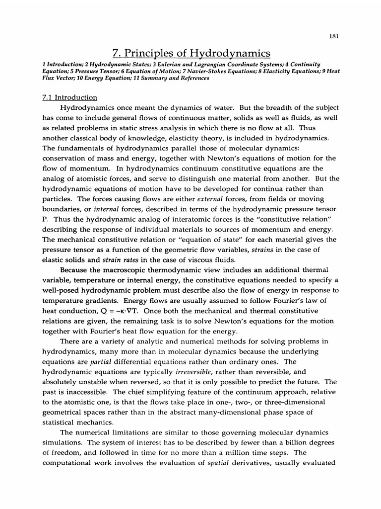 Principles of Hydrodynamics | Download Free PDF | Fluid Dynamics ...