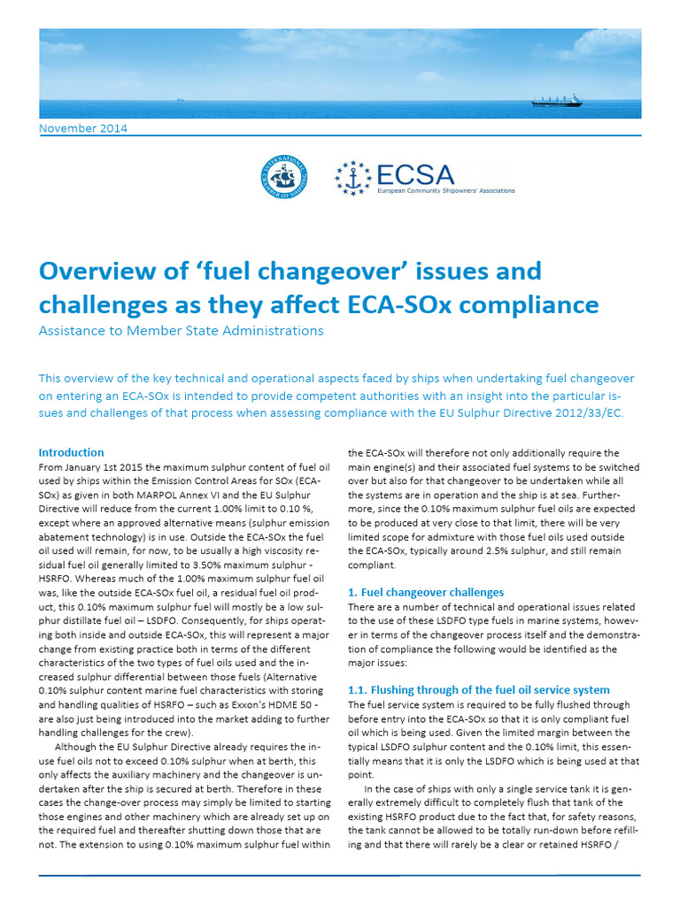 C-8690 Annex 1 - 2014-11 Fuel Changeover Ics Ecsa | PDF | Fuel Oil | Pump