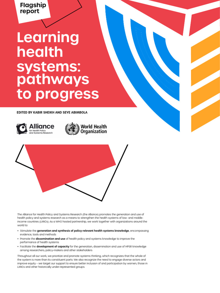 Learning Health Systems: Pathways To Progress: Edited by Kabir Sheikh ...