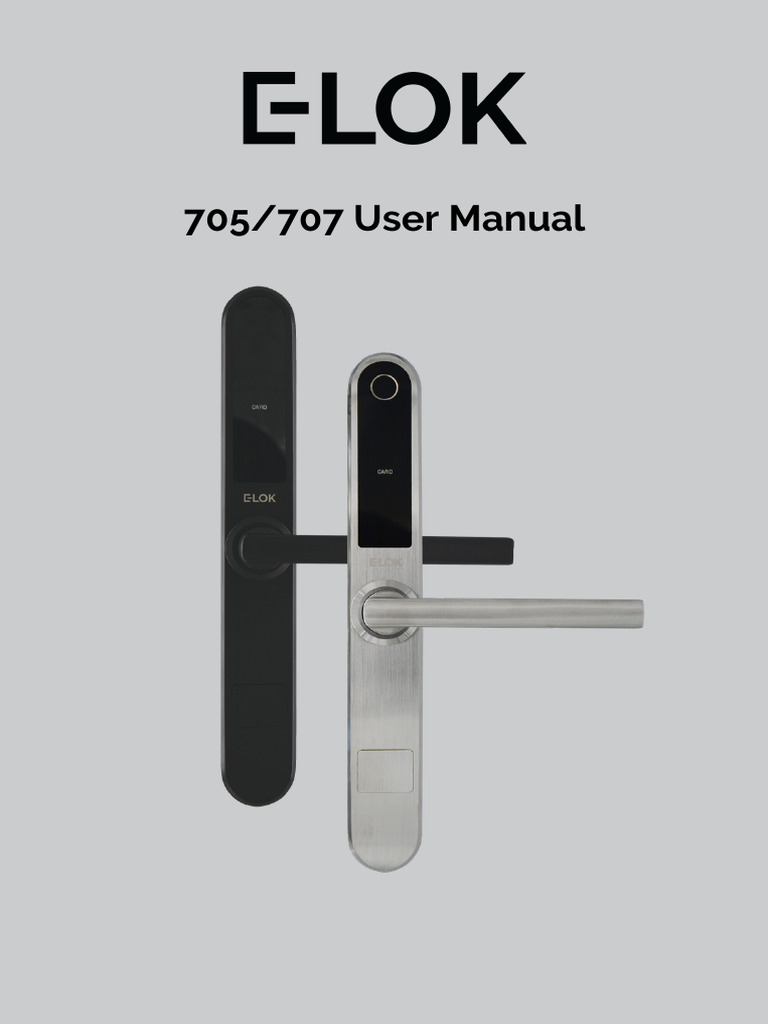 E LOK 7 Series User Manual | PDF | Password | Bluetooth