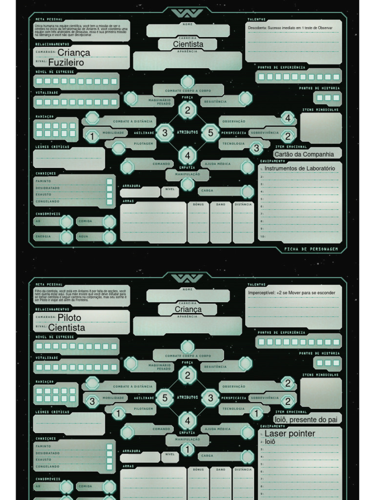 Fichas - Alien RPG - O - Obelisco | PDF
