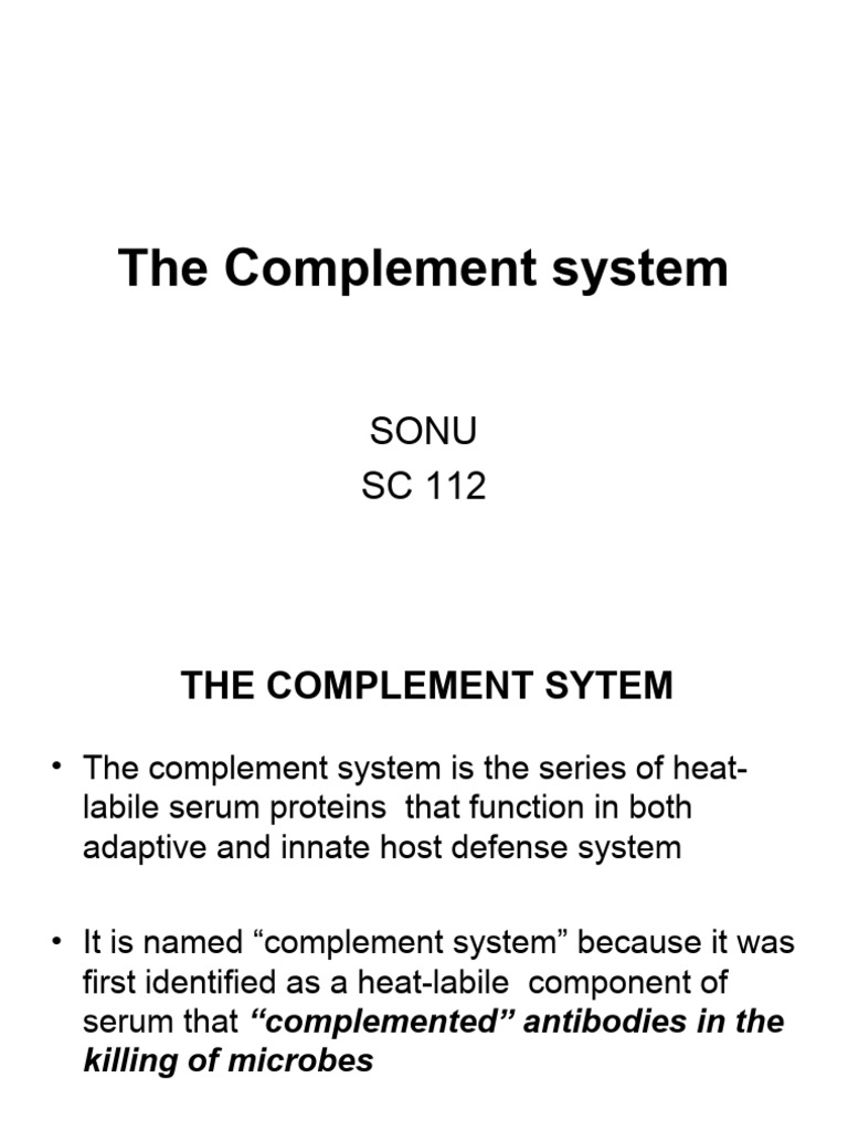 Complement System | PDF | Complement System | Clinical Medicine Complement System | PDF | Complement System | Clinical Medicine